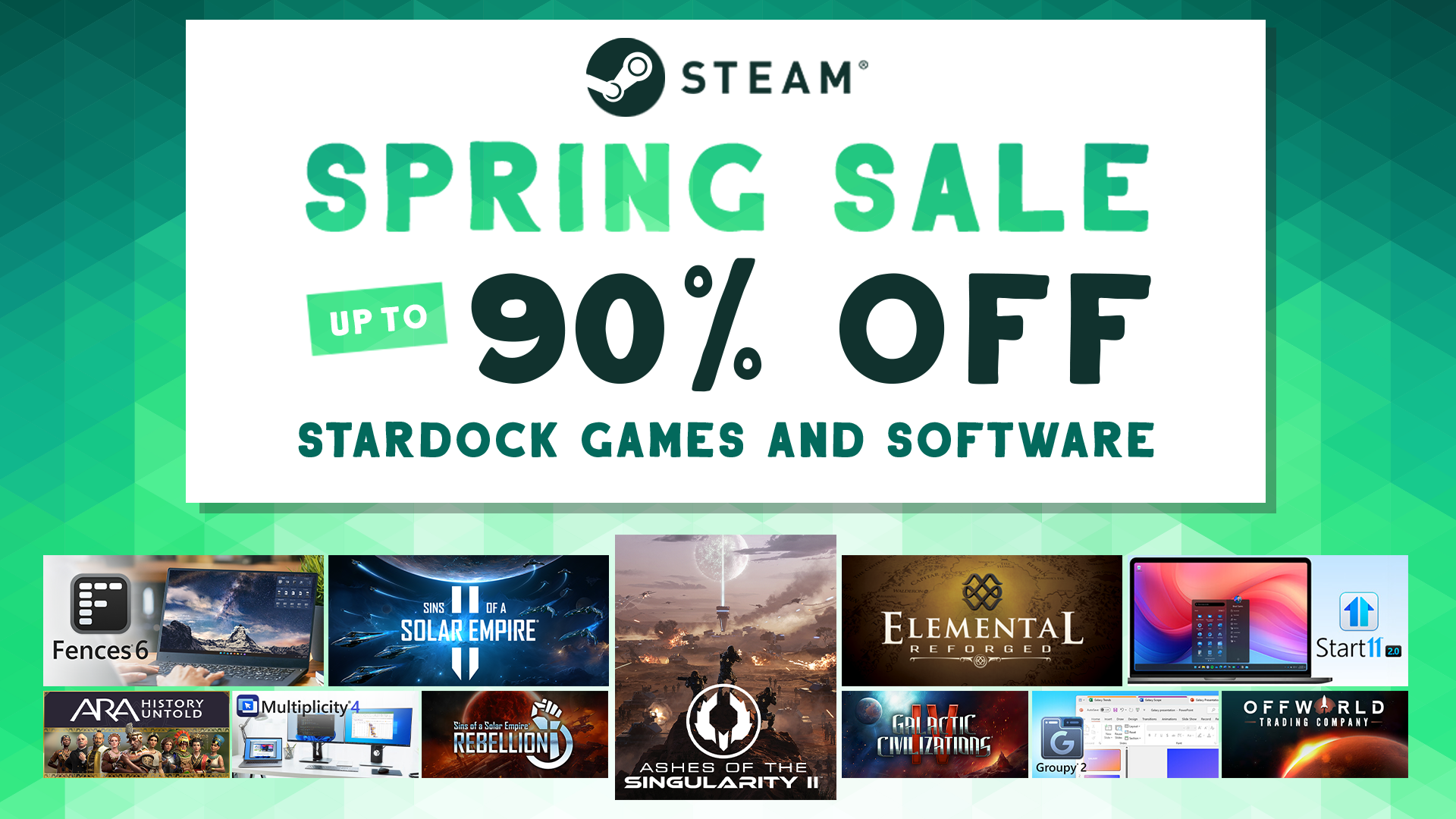Up to 90% Off during the Stardock Spring Sale